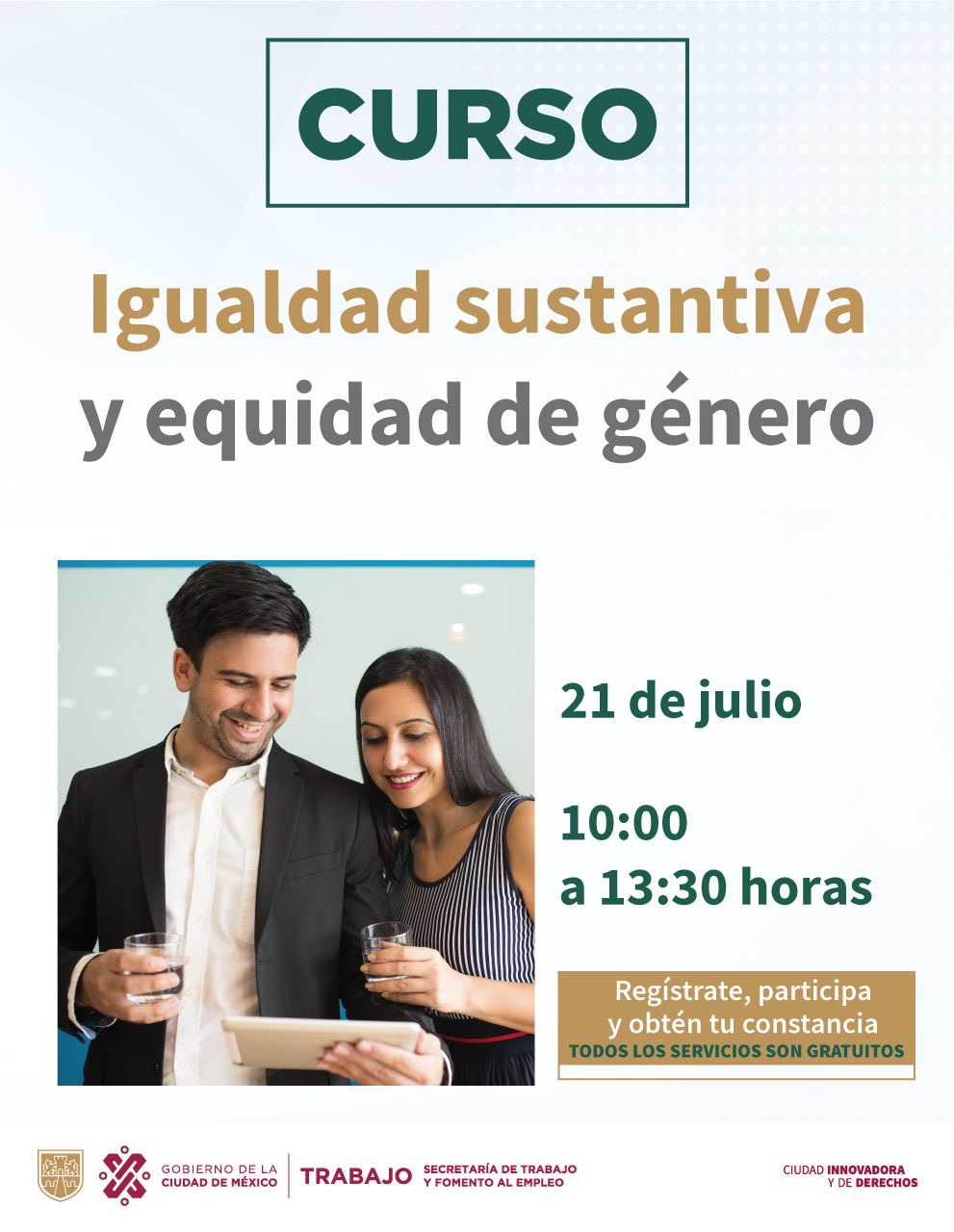 Curso gratuito 'Igualdad sustantiva y equidad de género' Curso gratuito 'Igualdad sustantiva y equidad de género'